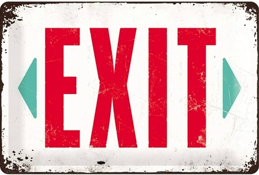 CARTEL 20 X 30 cm EXIT – Brotherhood Biker Store