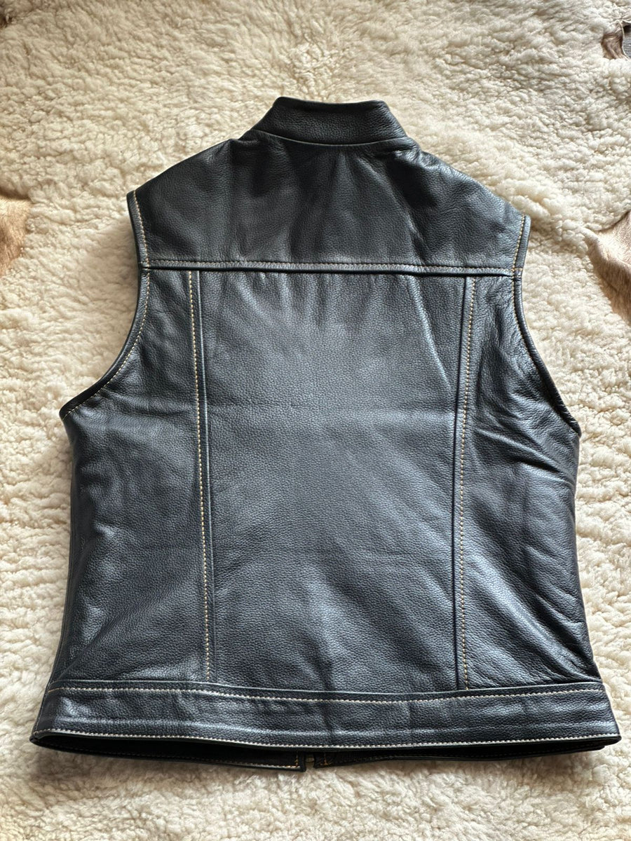 Chaleco David Normal de Piel p/ Dama – Brotherhood Biker Store